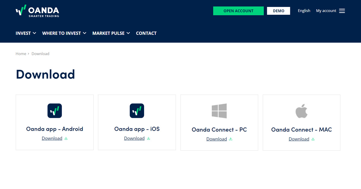Descargas | Plataformas | Android | iOS | MT5 PC | MT5 Mac
